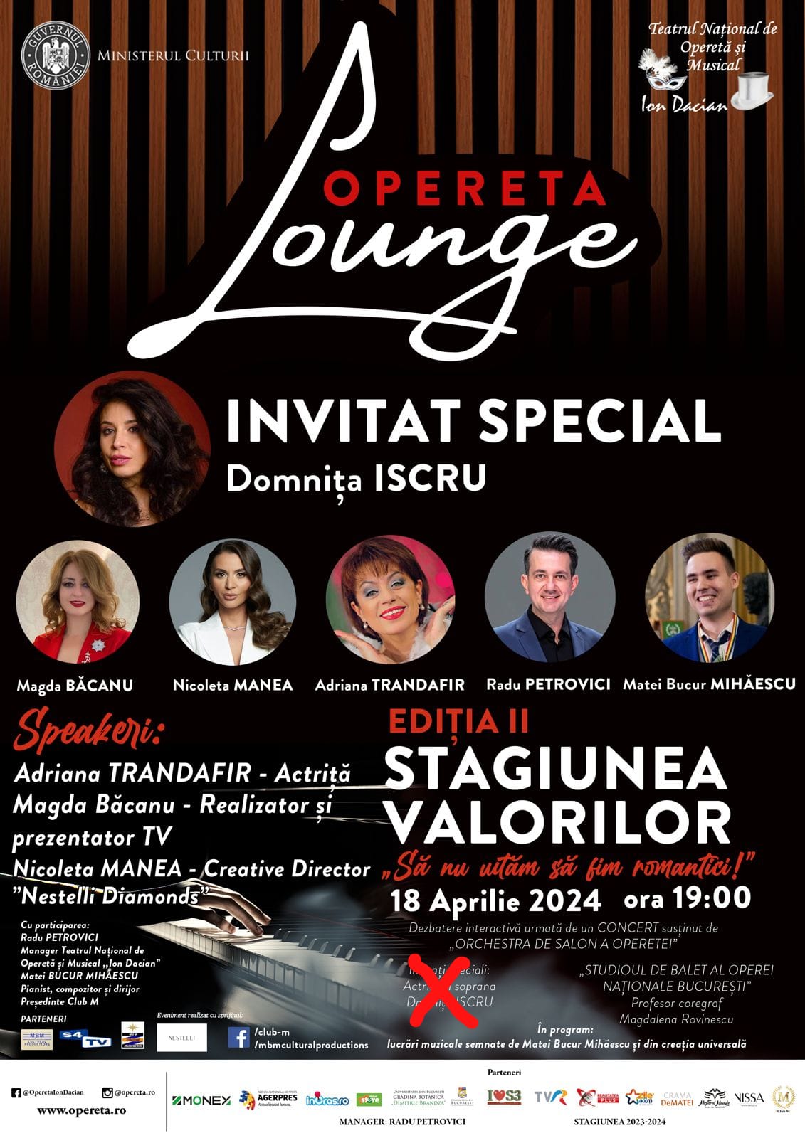 Stagiunea Valorilor îi reuneşte în Opereta Lounge pe ADRIANA TRANDAFIR, NICOLETA MANEA, MAGDA ...